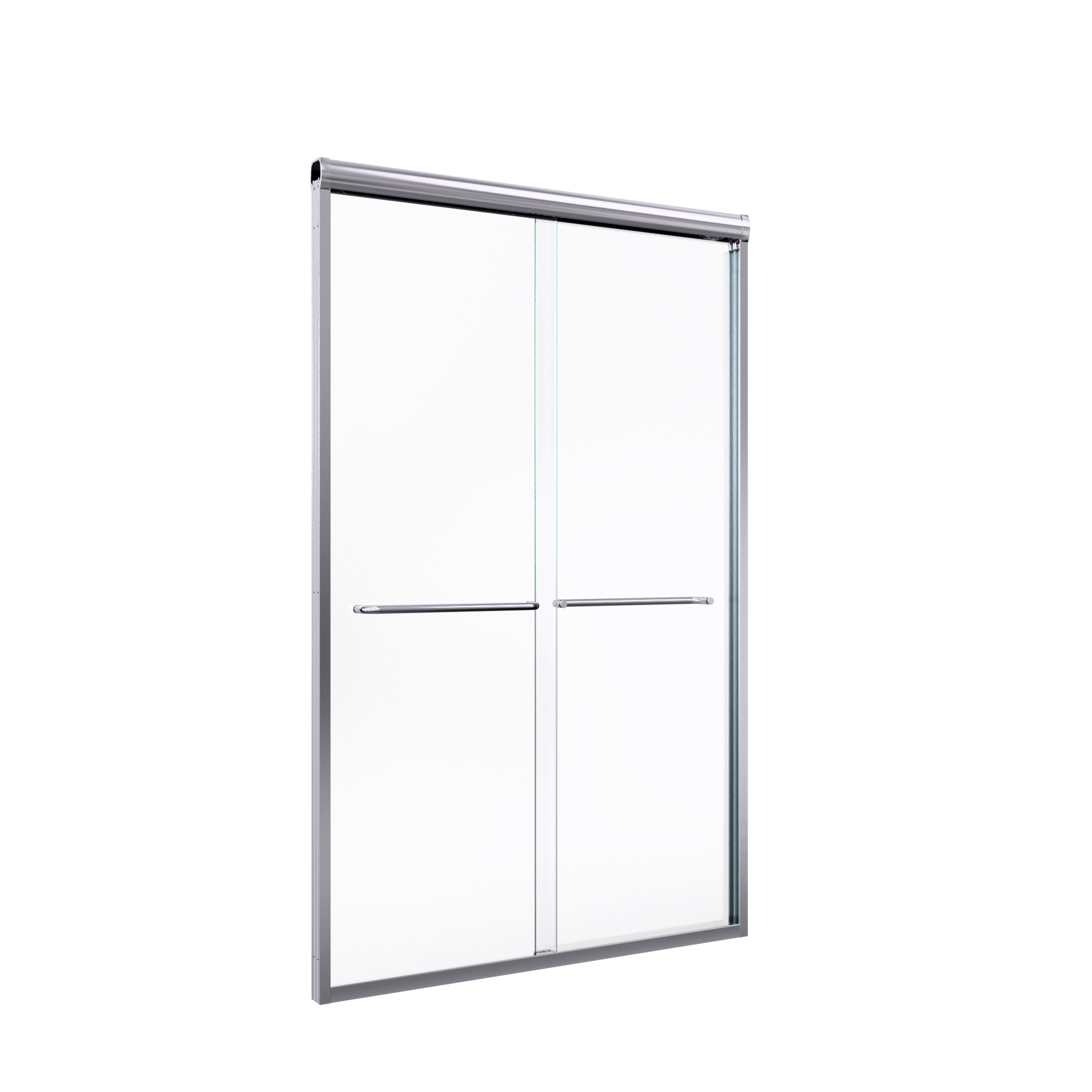 OUTMOIN 44-48" W x 72" H Semi-Frameless Double Sliding SGCC Tempered Glass Shower Door | Wayfair